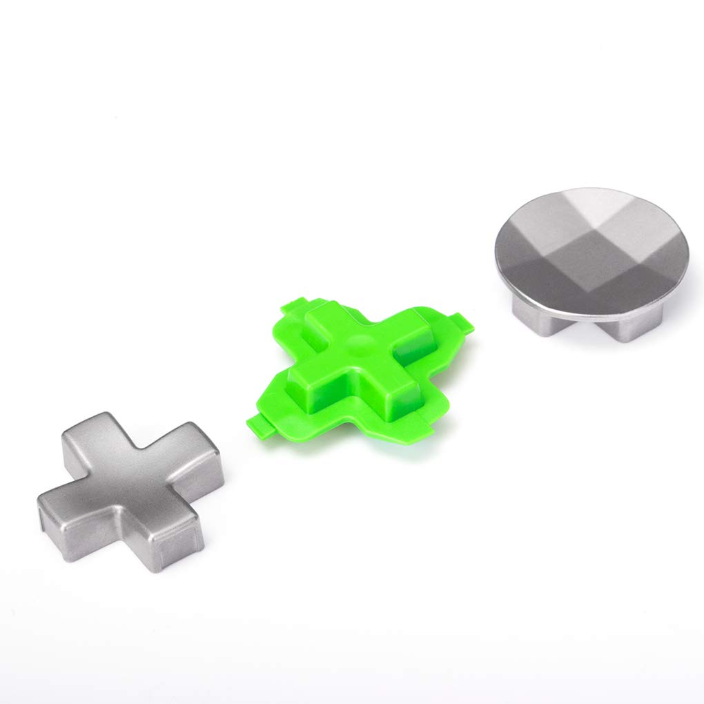 TOMSIN Replacement D-Pads for Xbox Elite Controller and Xbox One Controller, Magnetic Directional Pad Kits for Xbox Elite Controller Series 2 (Faceted and Standard) (Silver)