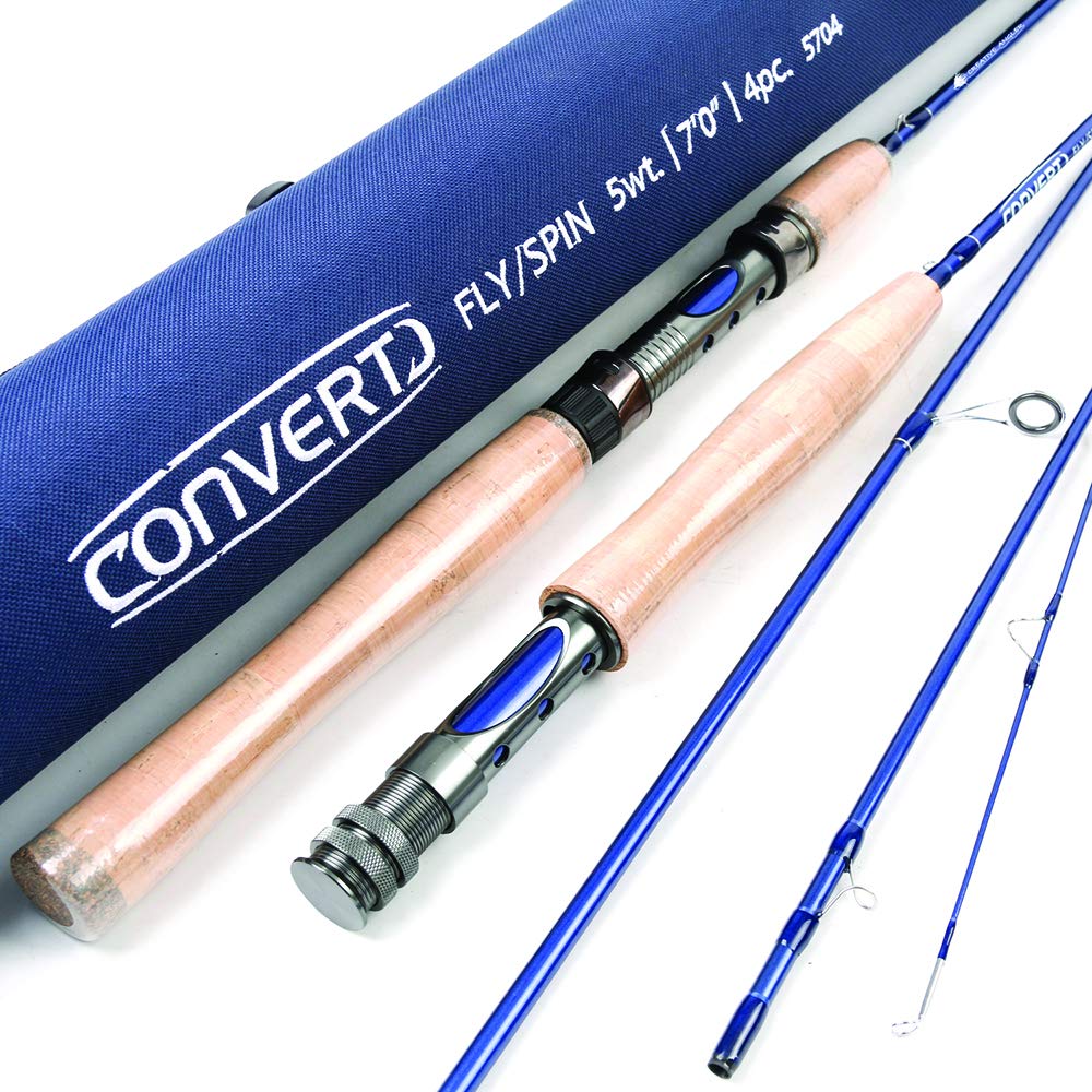 Creative Angler Convert Fly Rod and Spin Casting Rod. Convert Rod is Easily Changed Between The Fly Fishing Rod and Spin Casting Fishing Rod.