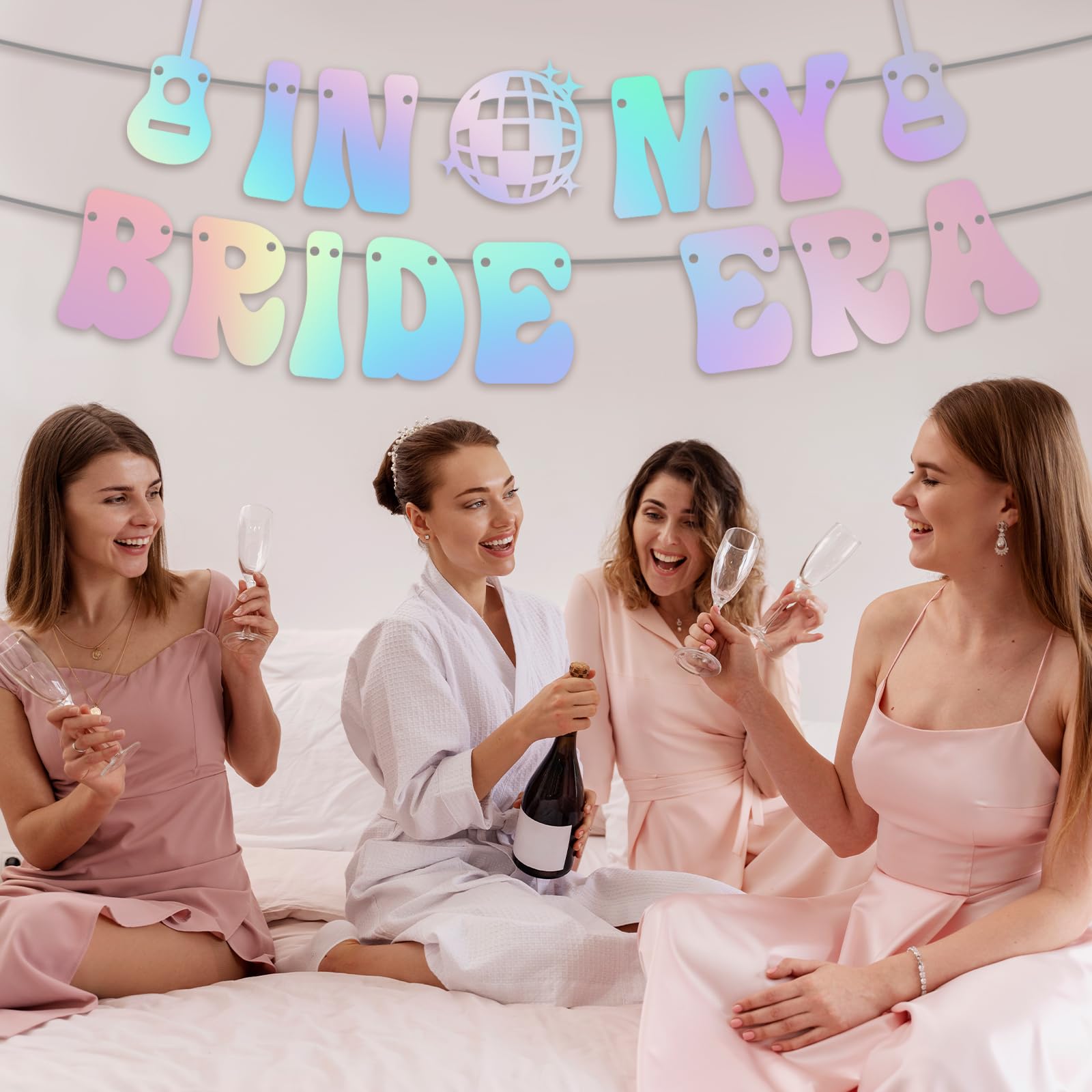 Generic in My Bride Era Banner,Glitter bridal shower party banner,in My Bride Era Decoration,Bride to Be Banner,Wedding Bridal Shower Bachelorette Party Decorations, Iridescent