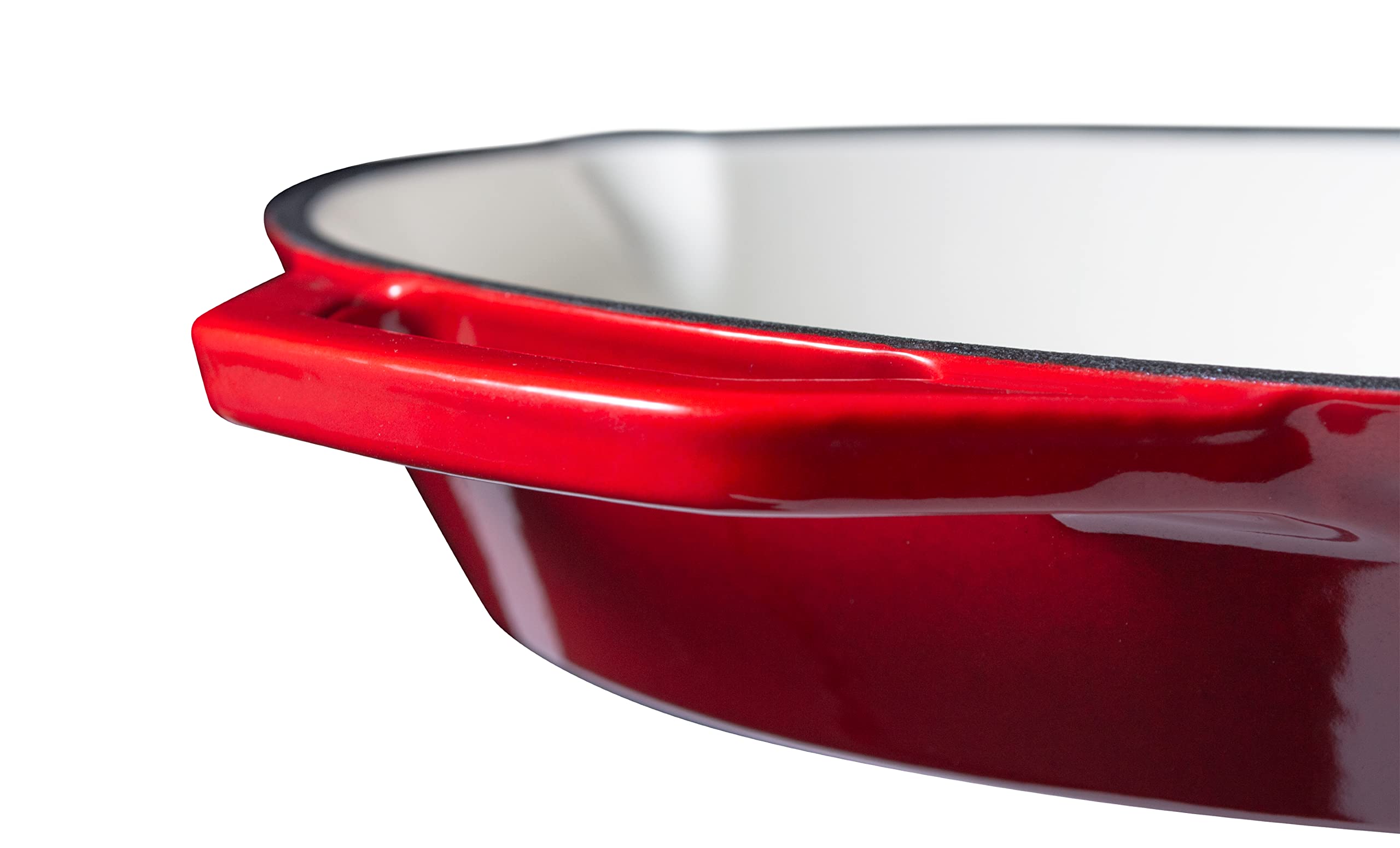 Eternal Living Enameled Cast Iron 10" Skillet Fry Pan Red