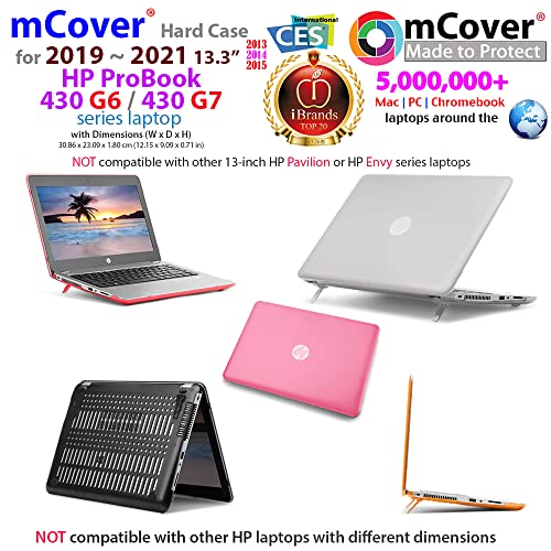 mCover Case Compatible for 2019~2021 13.3" HP ProBook 430 G6 G7 Series Notebook PC Only (NOT Fitting Other HP Models) - Pink