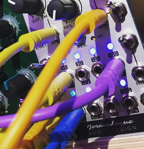 Starving Students Music Supplies Luigis Modular Supply Spaghetti Eurorack Patch Cables Package of 5 Black Cables, 24 60 cm