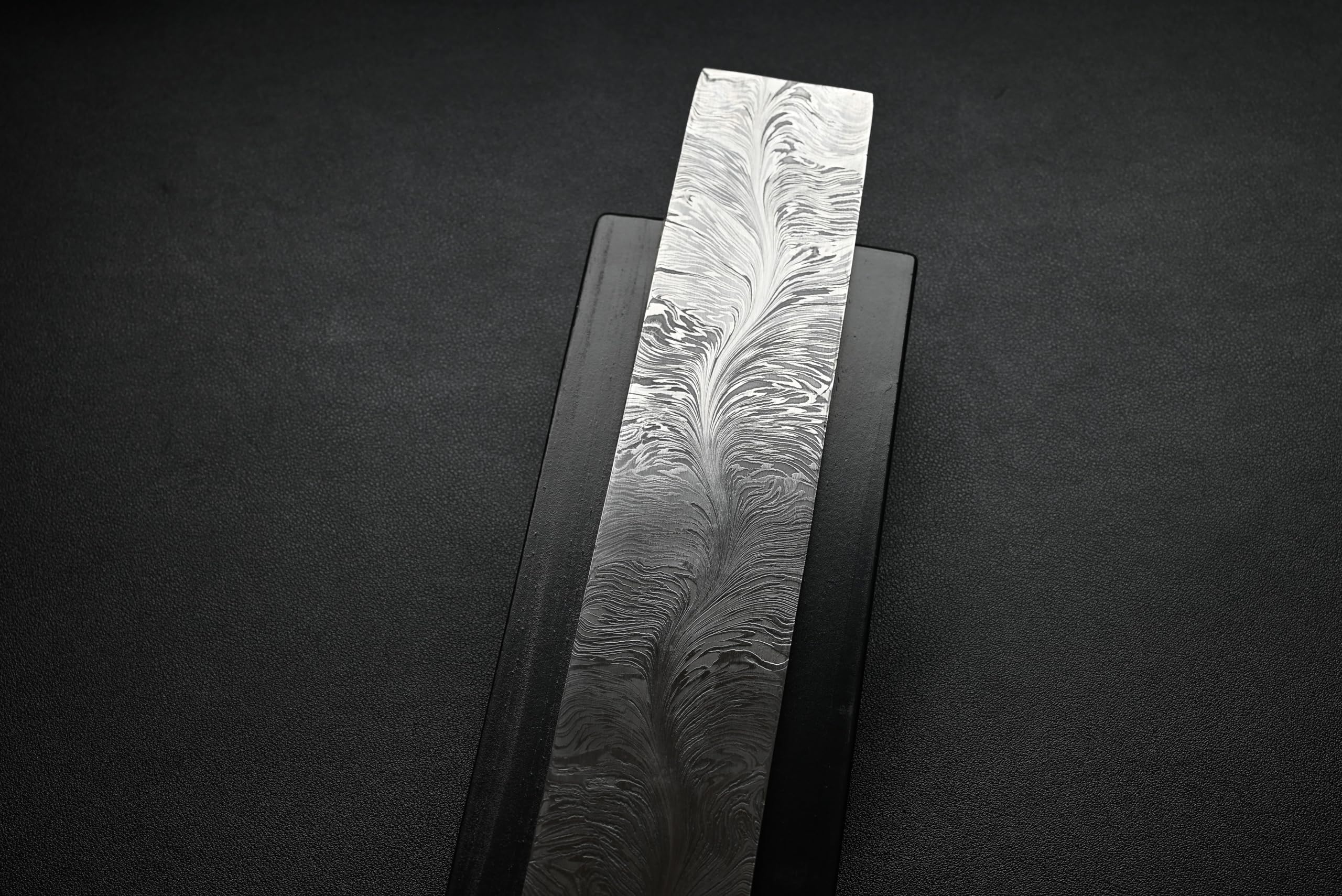 Forged Factory Damascus Steel Billet for Knife Making, Snake Pattern, 12 inches