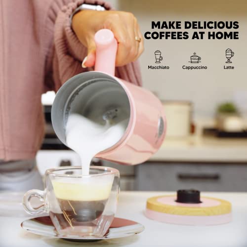Starument Electric Automatic Milk Frother/ Foamer & Heater for Coffee, Latte, Cappuccino, Other Creamy Drinks - 4 Settings for Cold/ Airy Milk/ Dense Foam & Warm Milk - Easy to Use