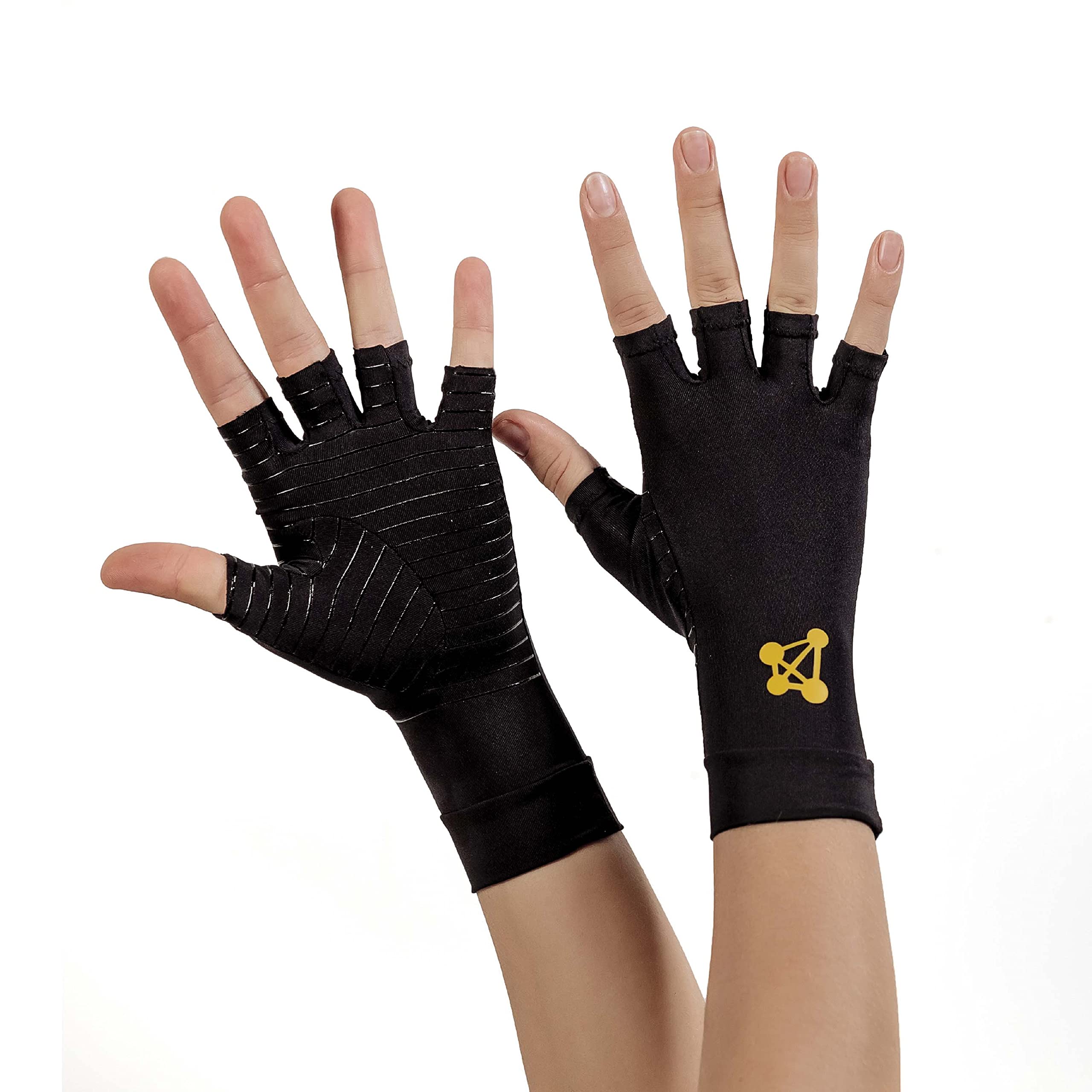 CopperJoint Fingerless Compression Gloves – Copper Infused Designed to Support your hands - Rapid Recovery and Pain Relief, All Lifestyles - Pair (X-Large)