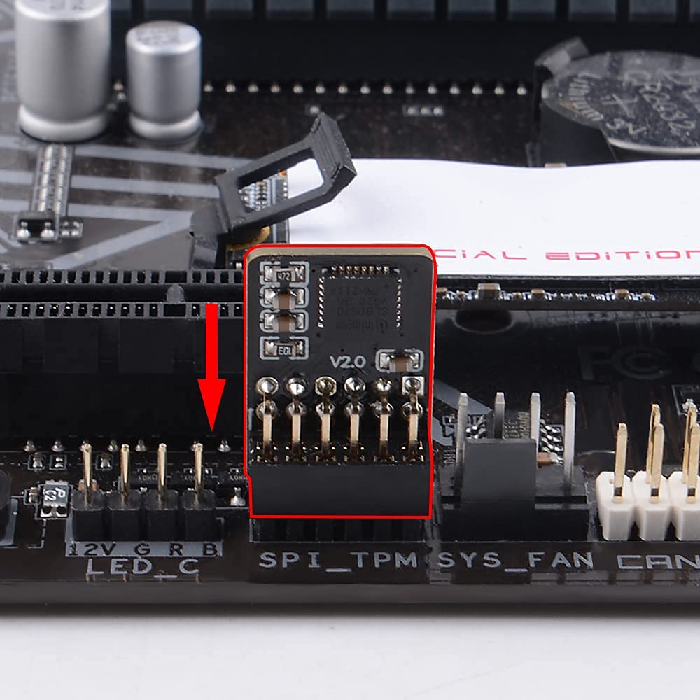 NewHail TPM2.0 Module TPM SPI 12Pin Module with infineon SLB 9670 for Gigabyte Motherboard