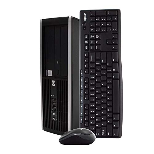 HP Elite Desktop PC Computer | Intel Quad-Core i5 | 8GB Ram | 1TB HDD | 24 Inch LCD Monitor (1080p HDMI) | Wireless Keyboard and Mouse | WiFi + Bluetooth | Windows 10 (Renewed) (6200)