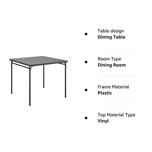 COSCO 34" Vinyl Top, Black, 2-Pack Folding Table