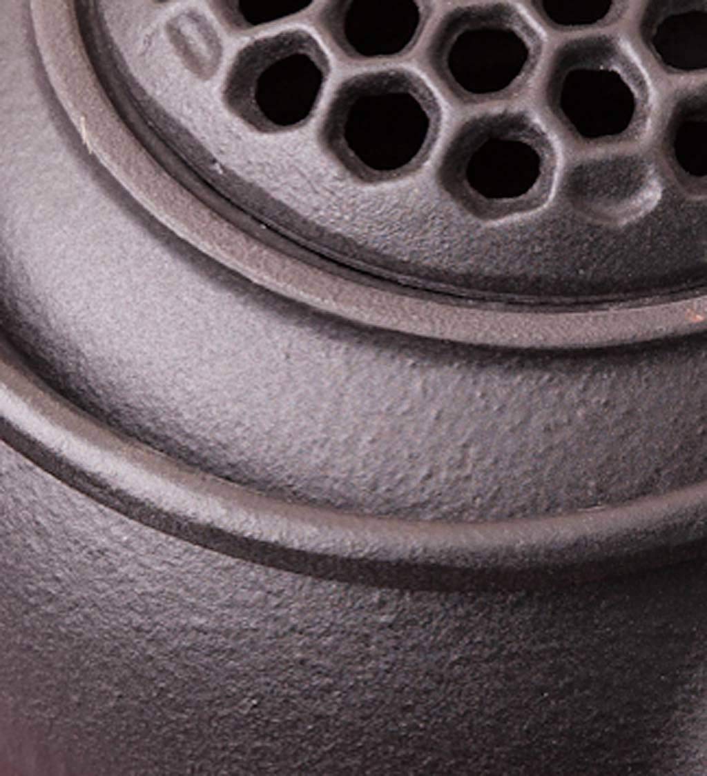 Honeycomb Top Wood Stove Steamer| Solid Cast Iron| Matte Black Finish| Rust Resistant| Decorative Functional Alternative to Electric Humidifiers| 3 QT Capacity| 11.25" L x 8.5" W x 4.25" H