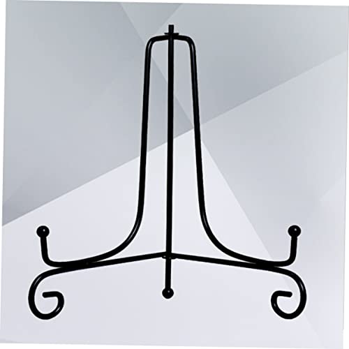Veemoon Medal Display Frame Plate Display Stand Iron Easel Dish Holder Iron Display Stand Hanging Rack Bracket Ceramic Plate Black Dish Rack The Medal