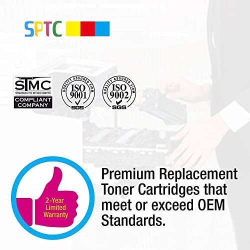 SPTC Compatible 106R01594/95/96/97 Toner Cartridge Replacement for Xerox Phaser 6500N 6500 6500DN WorkCentre 6505 6505N 6505DN Printers Toner 4 Set