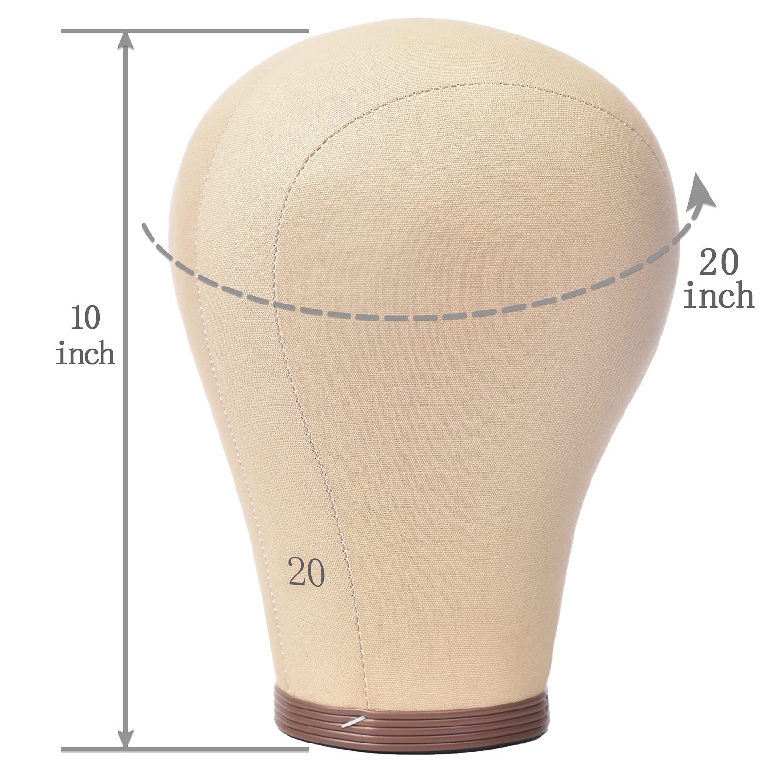 CorkHead Wig Head Mannequin Head with Stand for Wigs Making 20 inch (7 piece set)