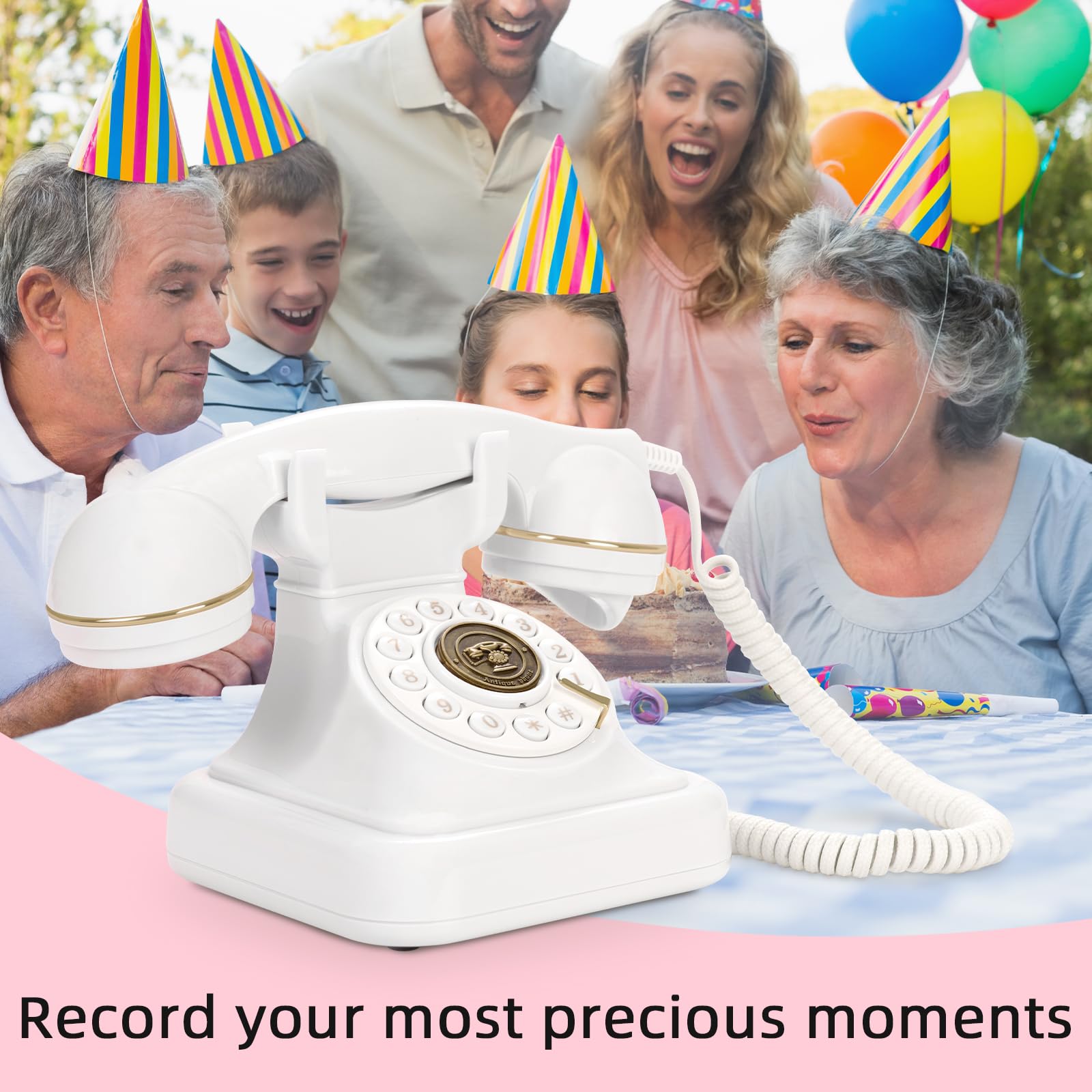ECGOIOE 32GB Audio Guest Book Wedding Phone Record Customized Audio Messages with GuestBook Preserve Your Special Occasions Ideal for a Variety of Memorable Party Occasions