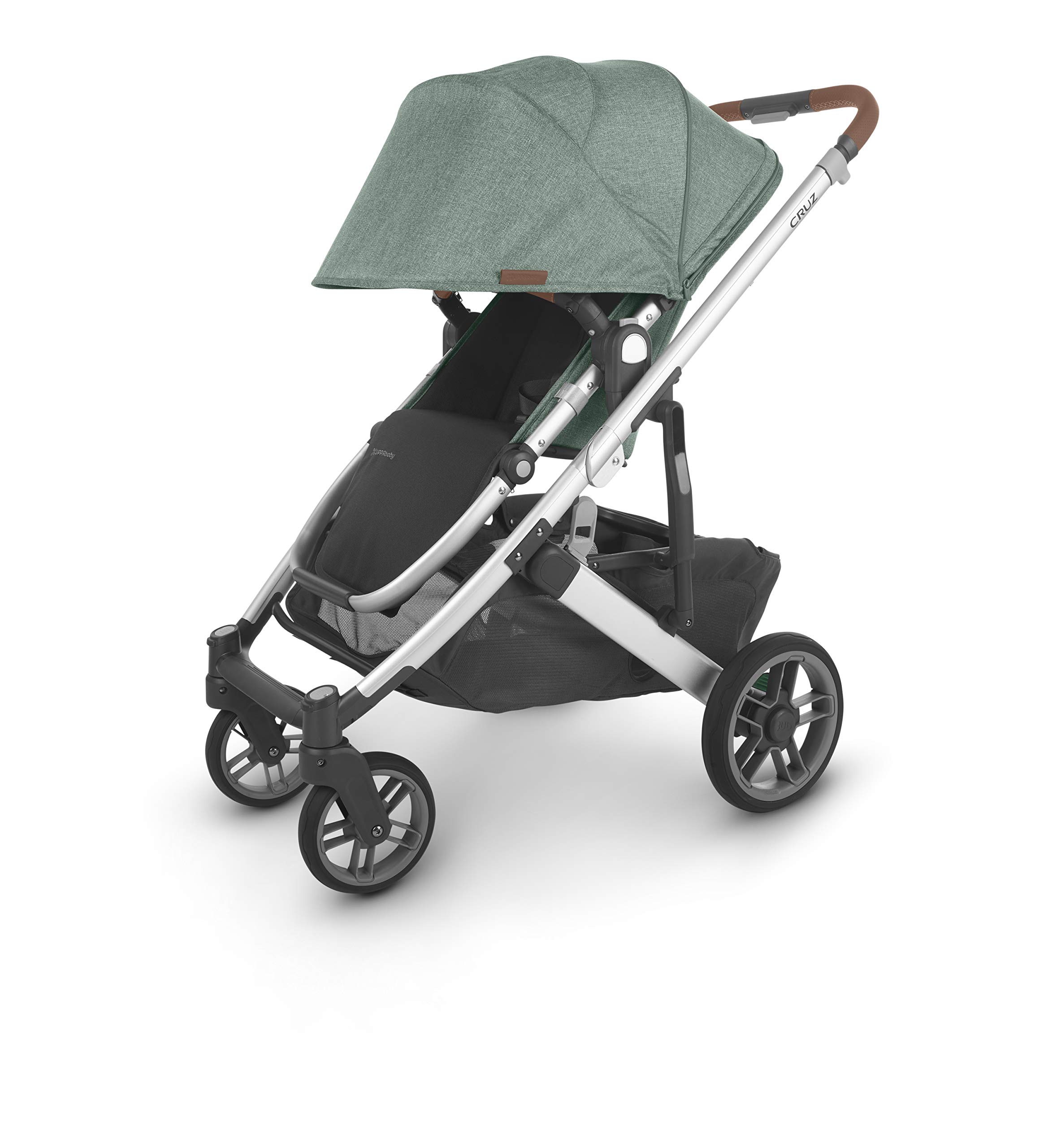 Cruz V2 Stroller - Emmett (Green Melange/Silver/Saddle Leather)