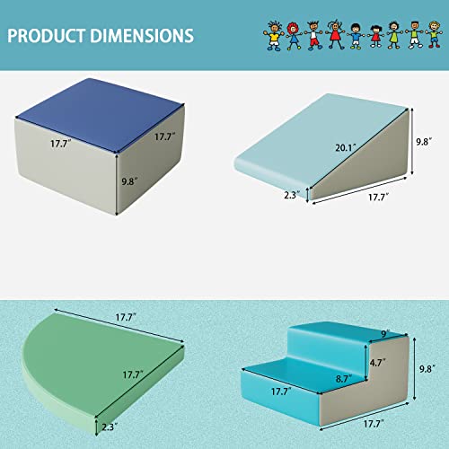 Building Blocks,Climb and Crawl Activity Play Set,Lightweight Foam Shapes for Climbing,Crawling and Sliding, Safe Foam Playset for Toddlers and Preschoolers (Pattern, 5pc)