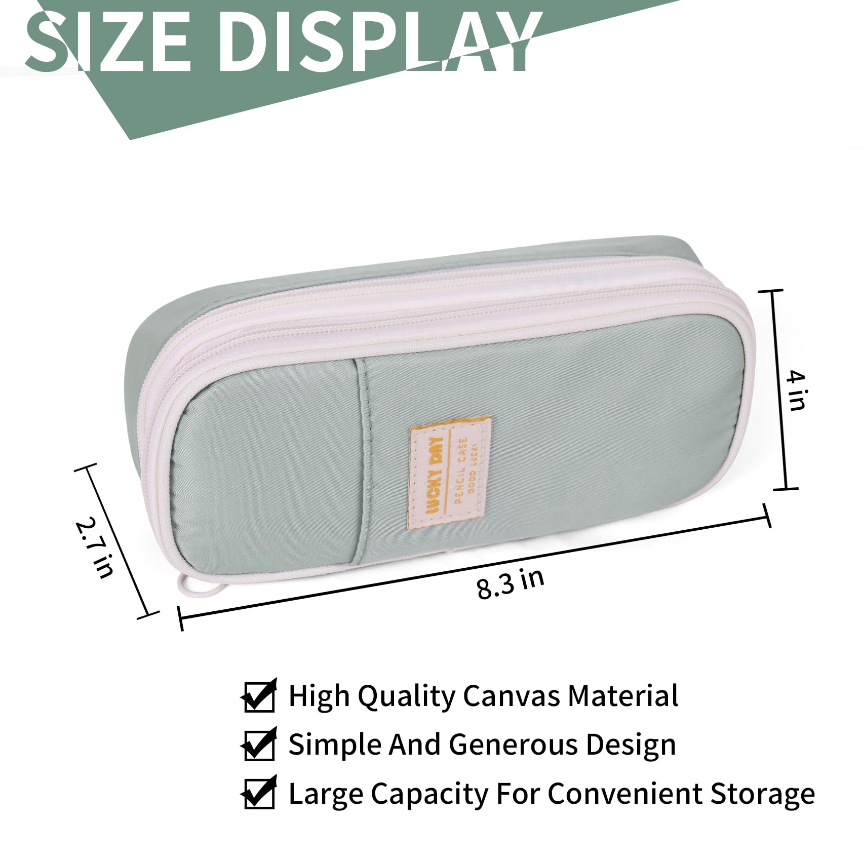 GOTOYZONE Big Capacity Pencil Case Large Pencil Pouch Storage Bag Student's Pencil Case