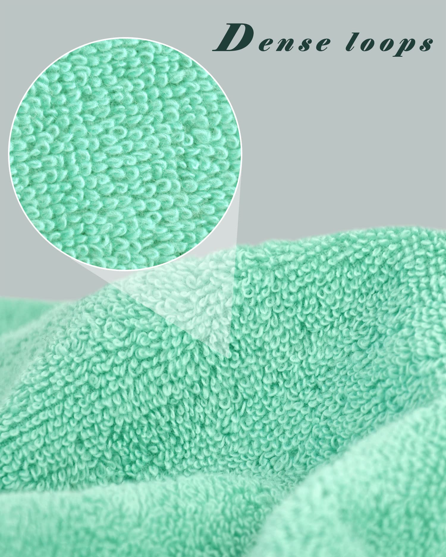 Cleanbear Soft Hand Towels - 100% Cotton Bath Hand Towel Set, Lightweight for Quick Dry (2 Pack, 13 x 29 Inches) (Pink, Blue and Green)