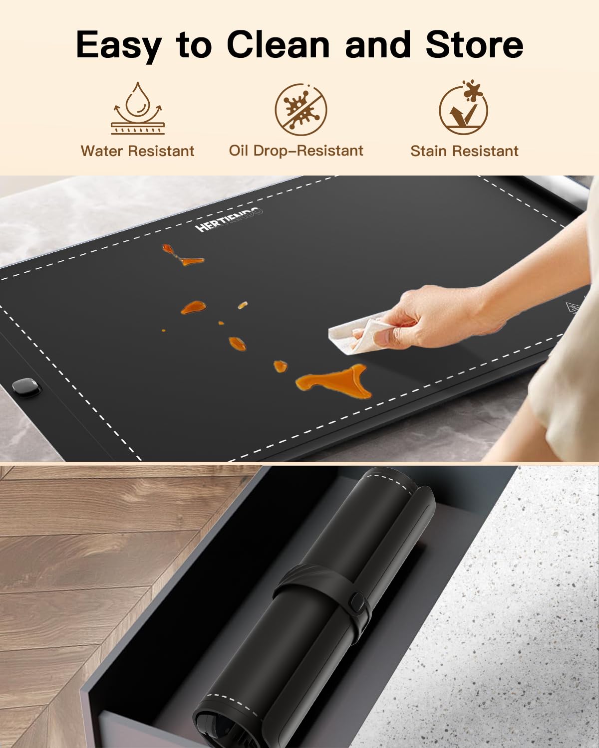 Food Warming Mat, Upgraded Graphene Full Surface Heating Foldable Heater Food Pad, Compact Silicone Materials, 6 Heat Settings, Multifunctional Food Warmers for Parties Buffet, Events, Daily Life Use