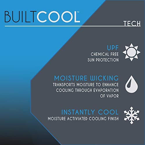 BUILTCOOL Adult Cooling Baseball Hat β Men & Women Moisture Wicking, Mesh Back, Lightweight, Performance Ball Cap for Fishing, Hiking, Kayaking, Golf, One Size, Black
