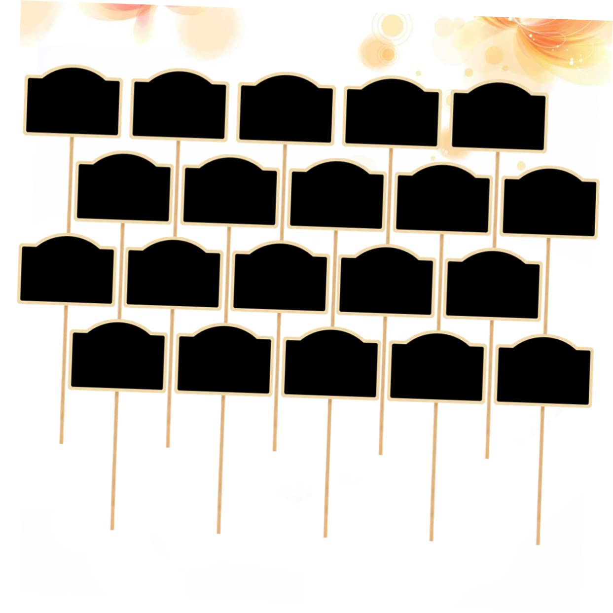 Ciieeo 20pcs Wood Chalkboard Signs Mini Message Board Signs Mini Message Sign Blackboard Garden Stakes Mini Chalk Sign Mini Chalkboard Black Board Garden Makers Bamboo Wedding Wood Pile