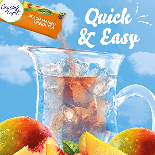 Crystal Light Sugar-Free Peach Mango Green Tea Naturally Flavored Powdered Drink Mix 60 Count Pitcher Packets