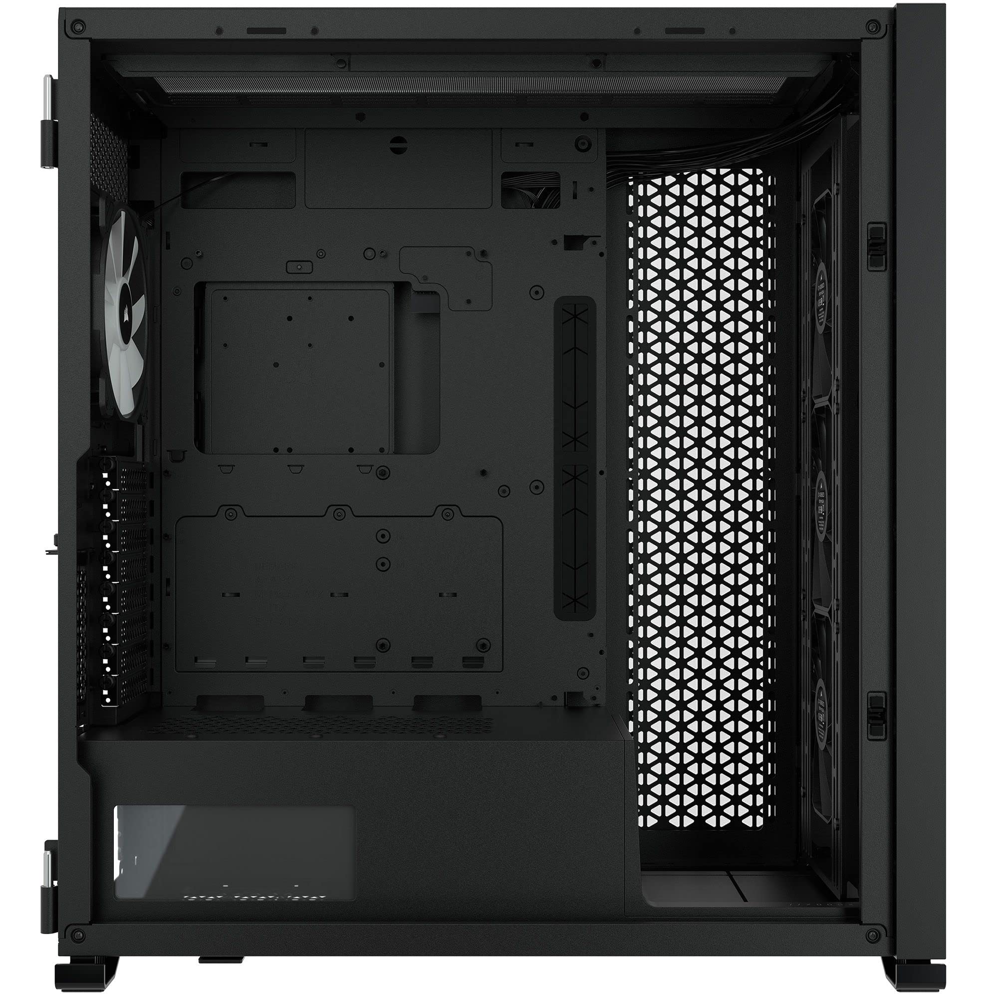 CORSAIR iCUE 7000X RGB Full-Tower ATX PC Case – Three Tempered Glass Panels – Spacious Interior – Easy Cable Management – 4x CORSAIR SP140 RGB ELITE Fans Included – Black