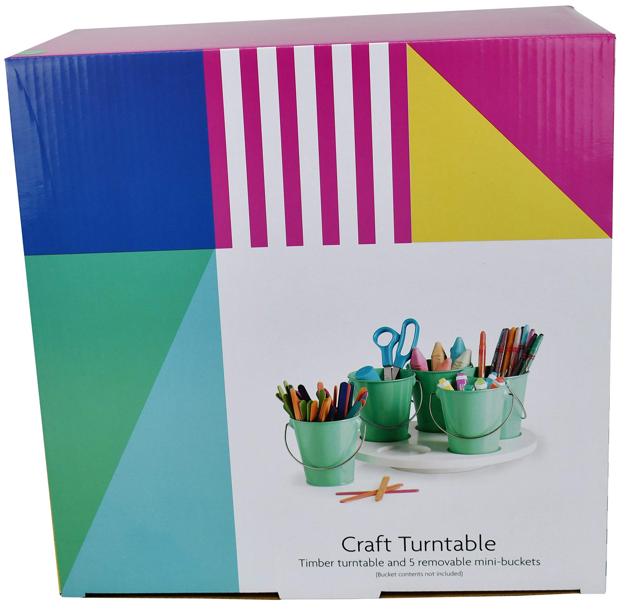 Craft Storage Turntable by Modern Retro - The Lazy Susan Art Craft Organizer Storage Bins - Organizers & Storage Containers for Crafts, Scissors, Kids Crayon Organizer Caddy! (Spearmint)