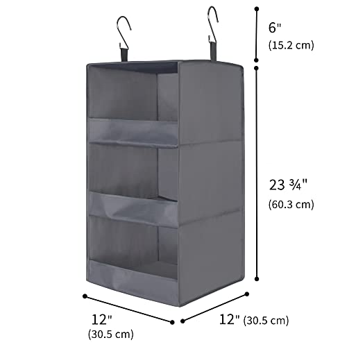 GRANNY SAYS Bundle of 2-Pack Storage Bins with Lids Large & 1-Pack Hanging Closet Organizer