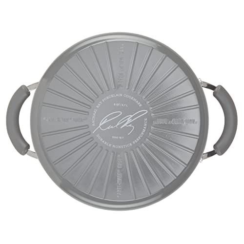 Rachael Ray Get Cooking! Nonstick Cookware Pots and Pans Set, Includes Baking Pan and Cooking Tools, 12 Piece - Gray