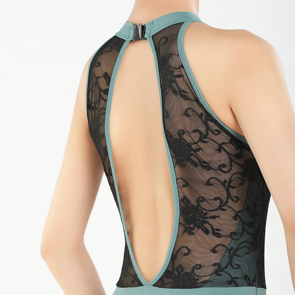 Dons Girl Women's Ballet Dance Leotards Dance Bodysuit Sleeveless Lace Leotards Ballet Leotard for Women Large…