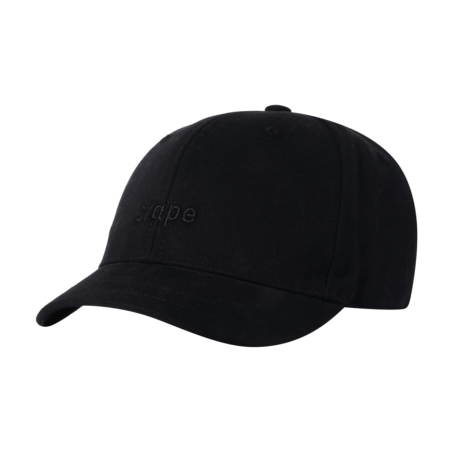 Croogo Short Bill Baseball Cap Casual Trucker Hat Urban Street Hip Hop Hat Curved Brim Snapback Hats for Daily,Black-RD01