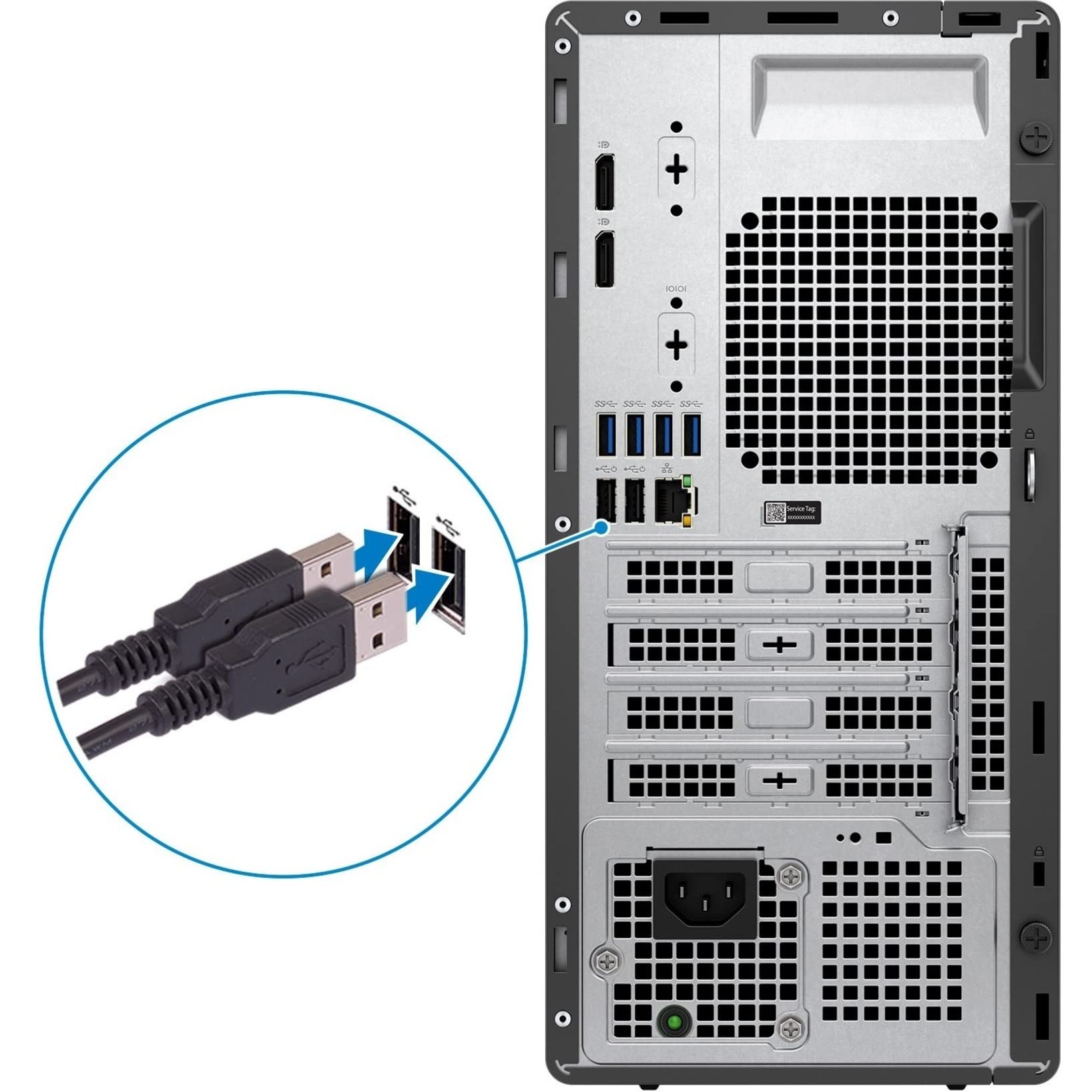 Dell OptiPlex 5000 Desktop Computer - Intel Core i5 12th Gen i5-12500 Hexa-core (6 Core) 3 GHz - 8 GB RAM DDR4 SDRAM - 256 GB M.2 PCI Express NVMe 3.0 x4 SSD - Tower - Black