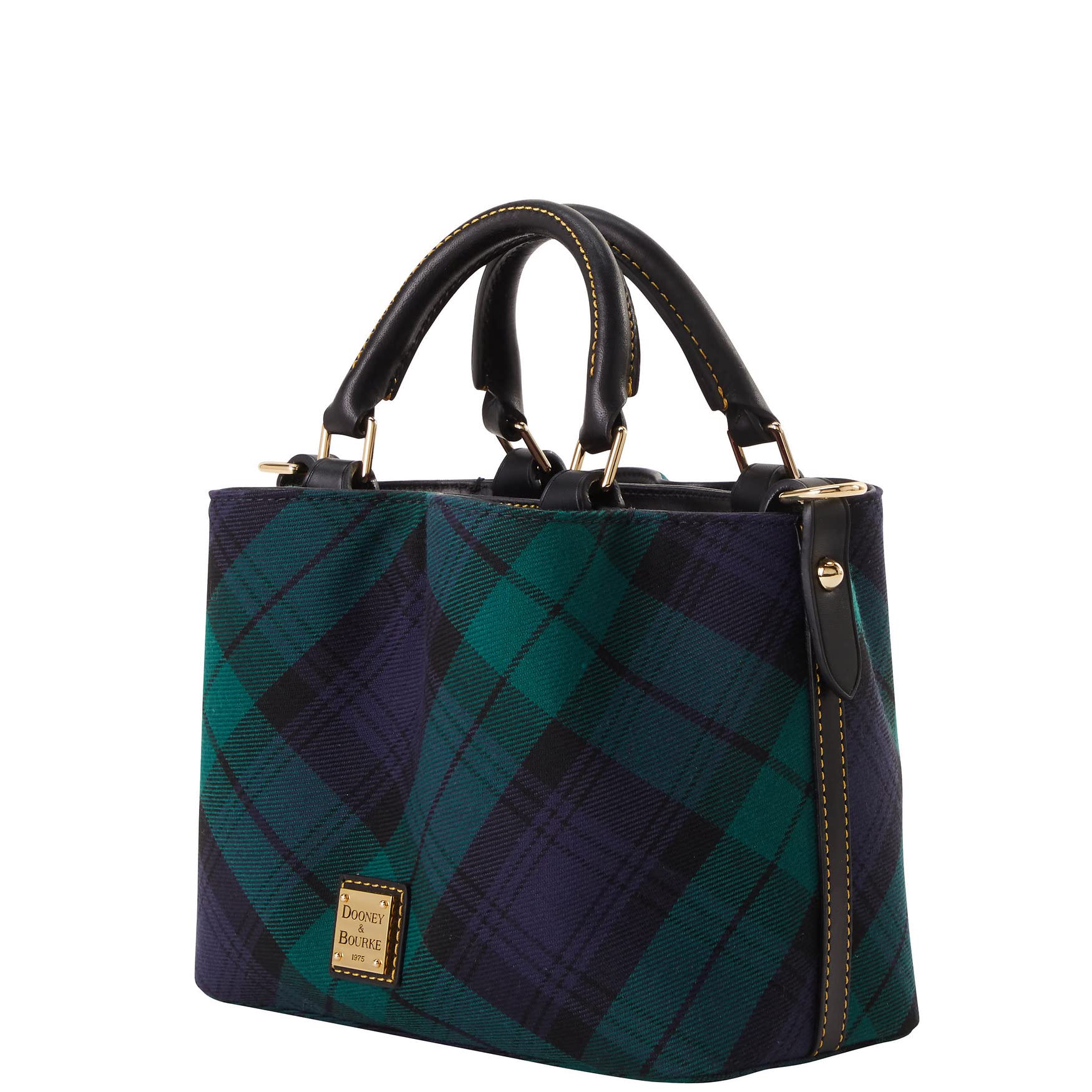 Dooney & Bourke Handbag, Tartan Mini Barlow Satchel - Navy