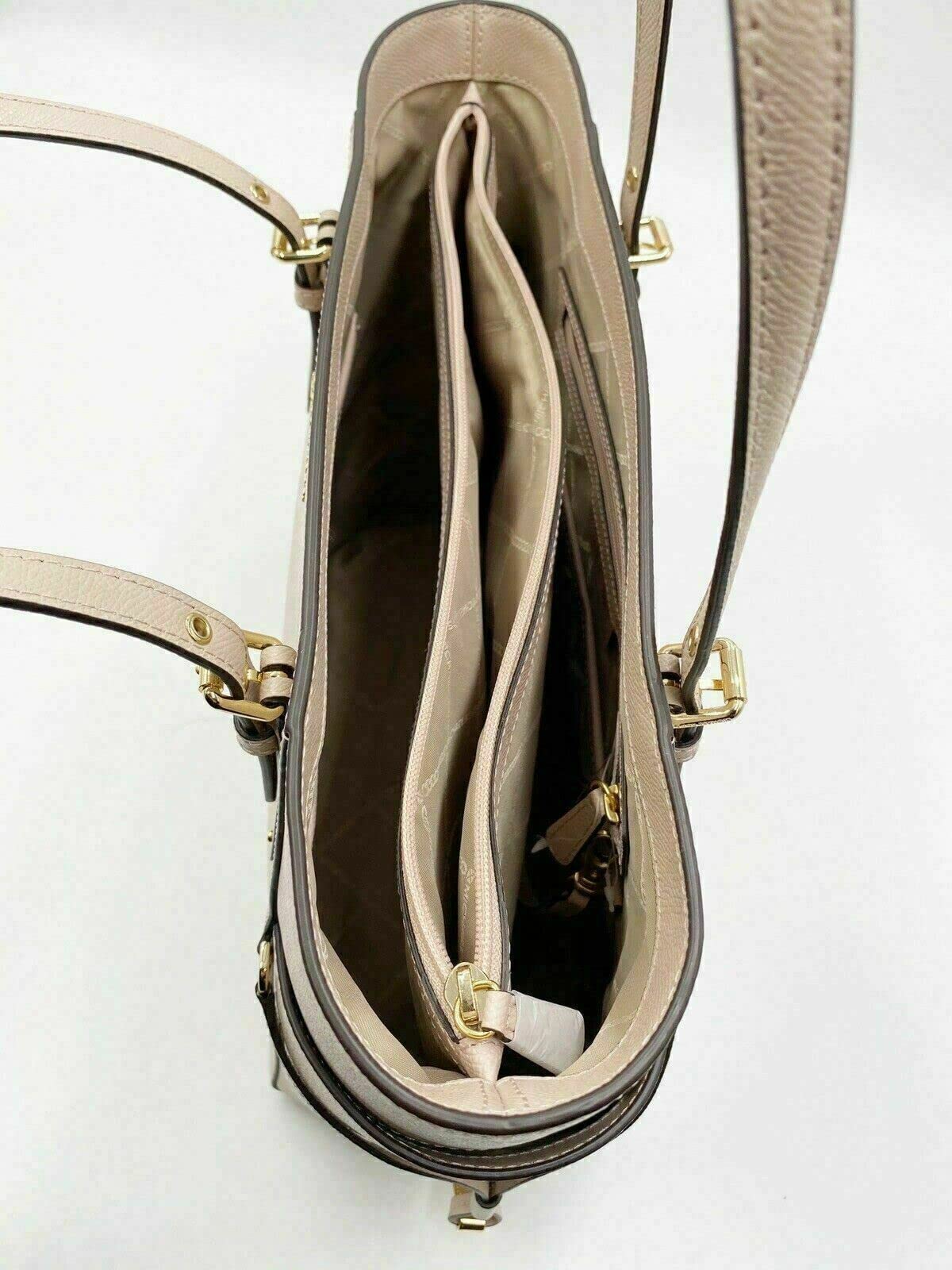 Michael Kors Textured Leather Tote- Oat