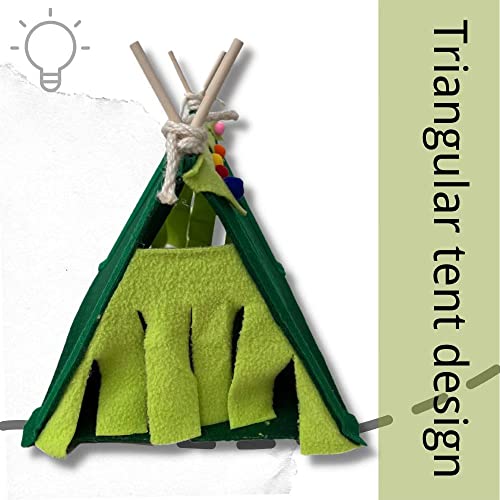 STONG Guinea Pig Hideout, Guinea Pig Bed, Small Animal Houses and Habitats, Suitable for Hamsters, Ferrets, Rabbits, Hedgehogs (Green) (XY20218181)