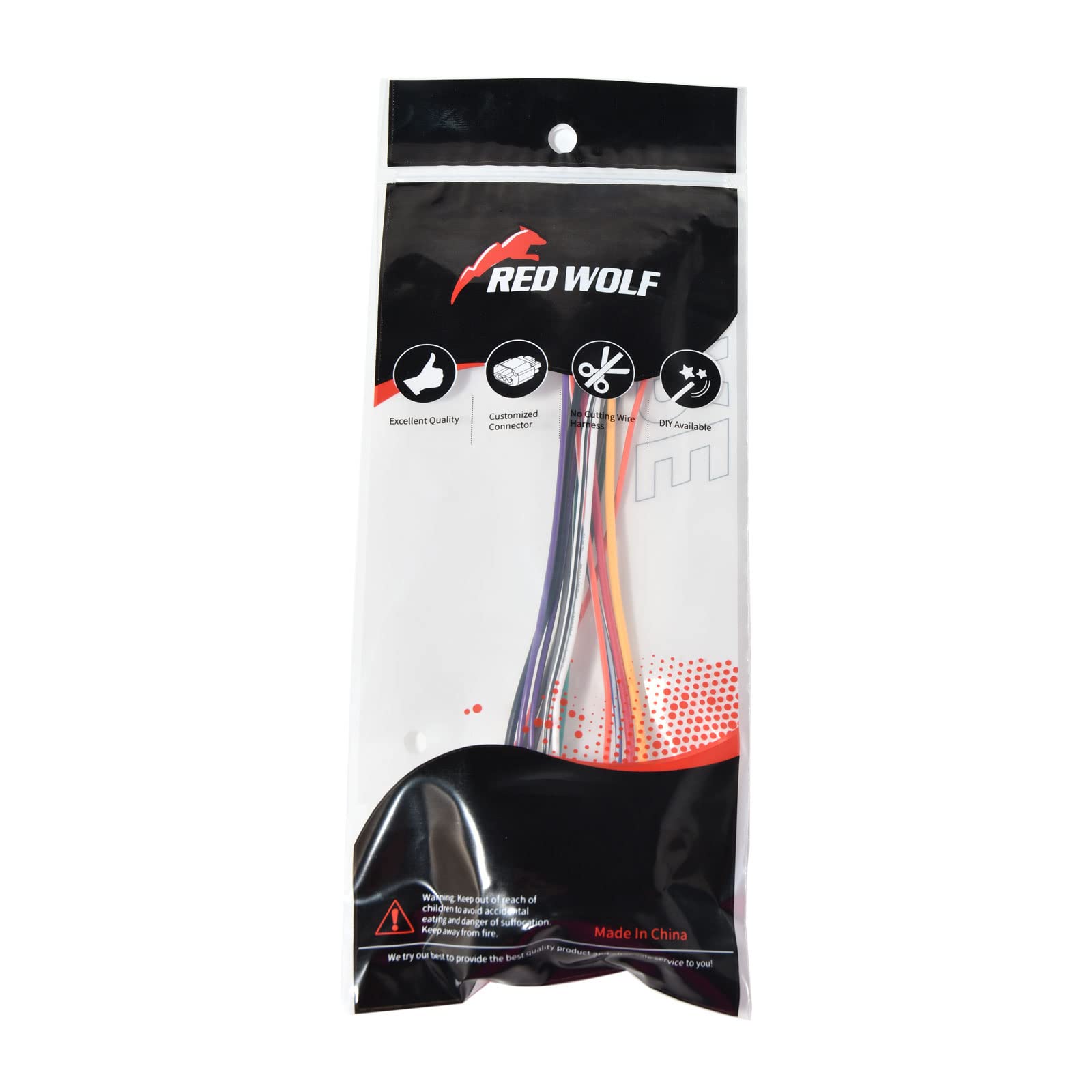 RED WOLF Radio Wiring Harness Connector Compatible with Mazda 2001-2017 Miata MPV Protege Car Stereo Wire Harness Adapter Mount on Aftermarket Head Unit Cable Plug