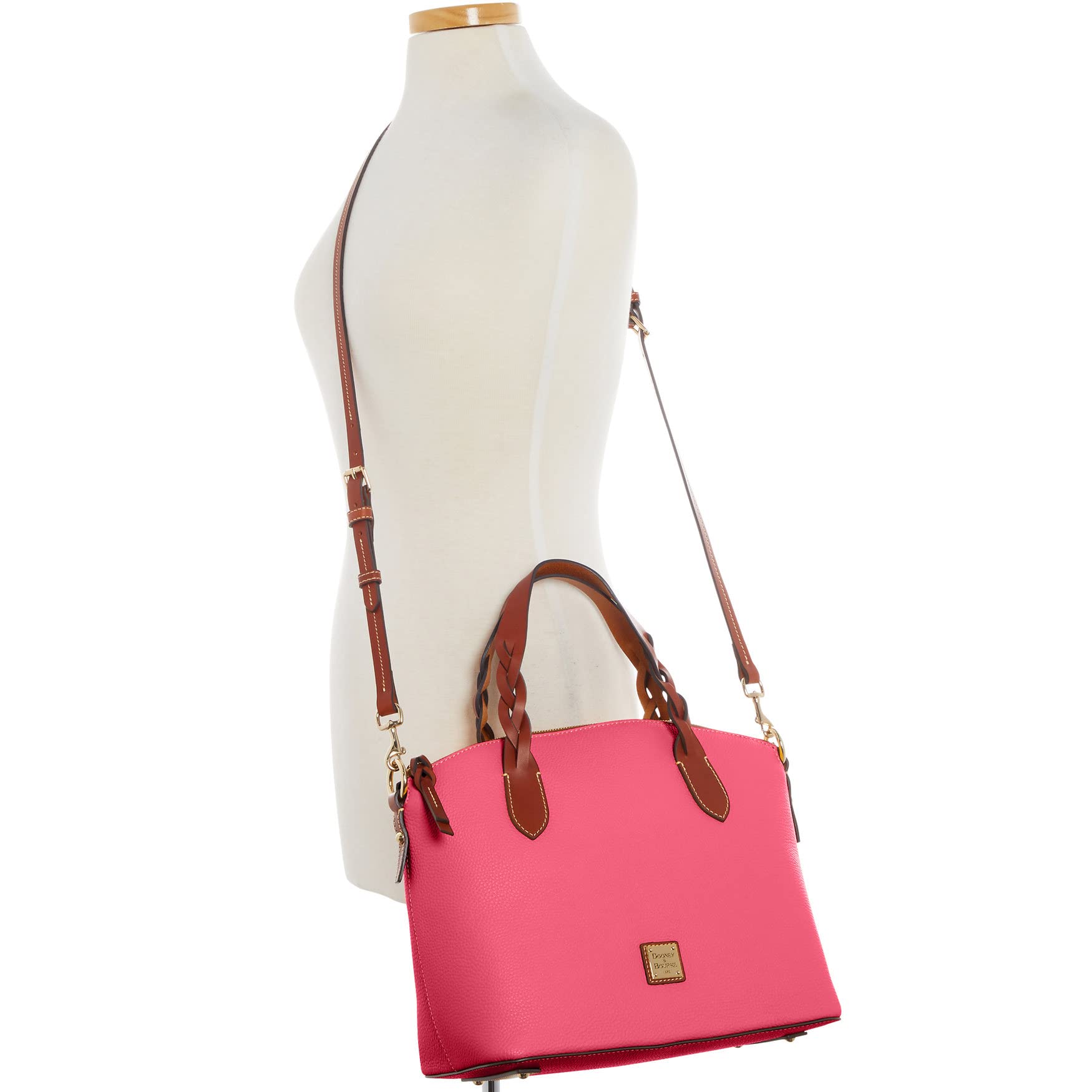 Dooney & Bourke Handbag, Pebble Grain Celeste Satchel - Hot Pink