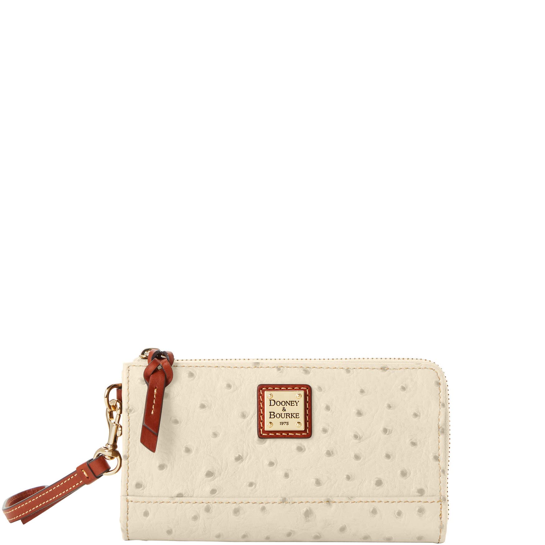Dooney & Bourke Ostrich Folded Zip Wristlet