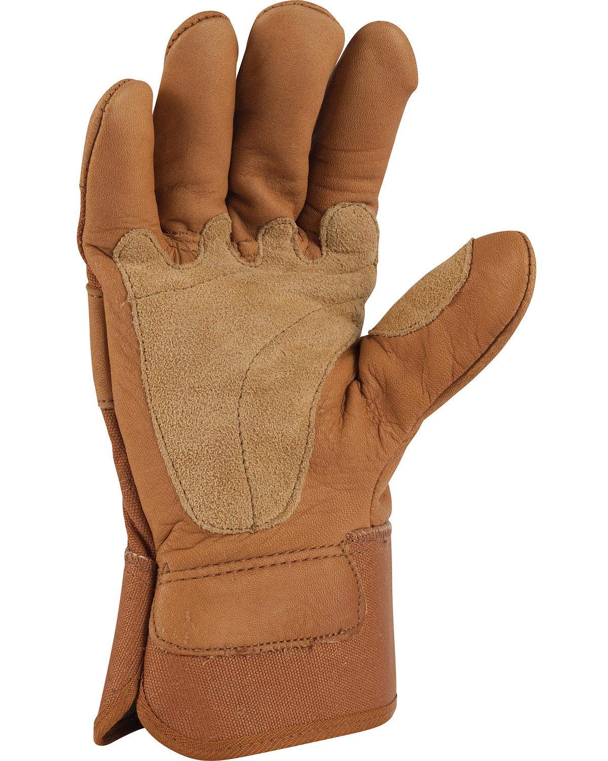 Carhartt Men's System 5 Work Glove with Safety Cuff, Brown, Small (Pack of 1)