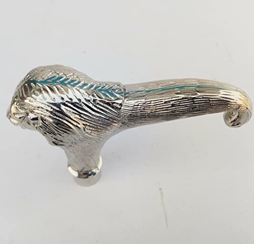 R S E Beautiful Antique Solid Brass Lion Handle Cane for Walking Stick Cane Gifts