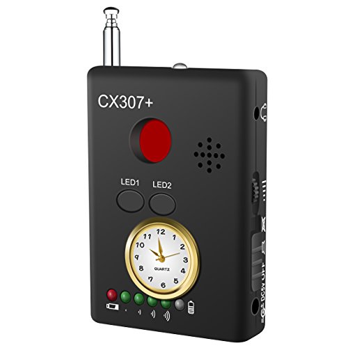 dooreemee Anti-spy Camera Bug RF Signal Detector [Enhanced Version], Wireless Hidden Camera GPS Tracker Higher Sensitivity Multi-Functional GSM Device Finder(2” X 0.6” X 2.9”, 1.6oz, Handheld)
