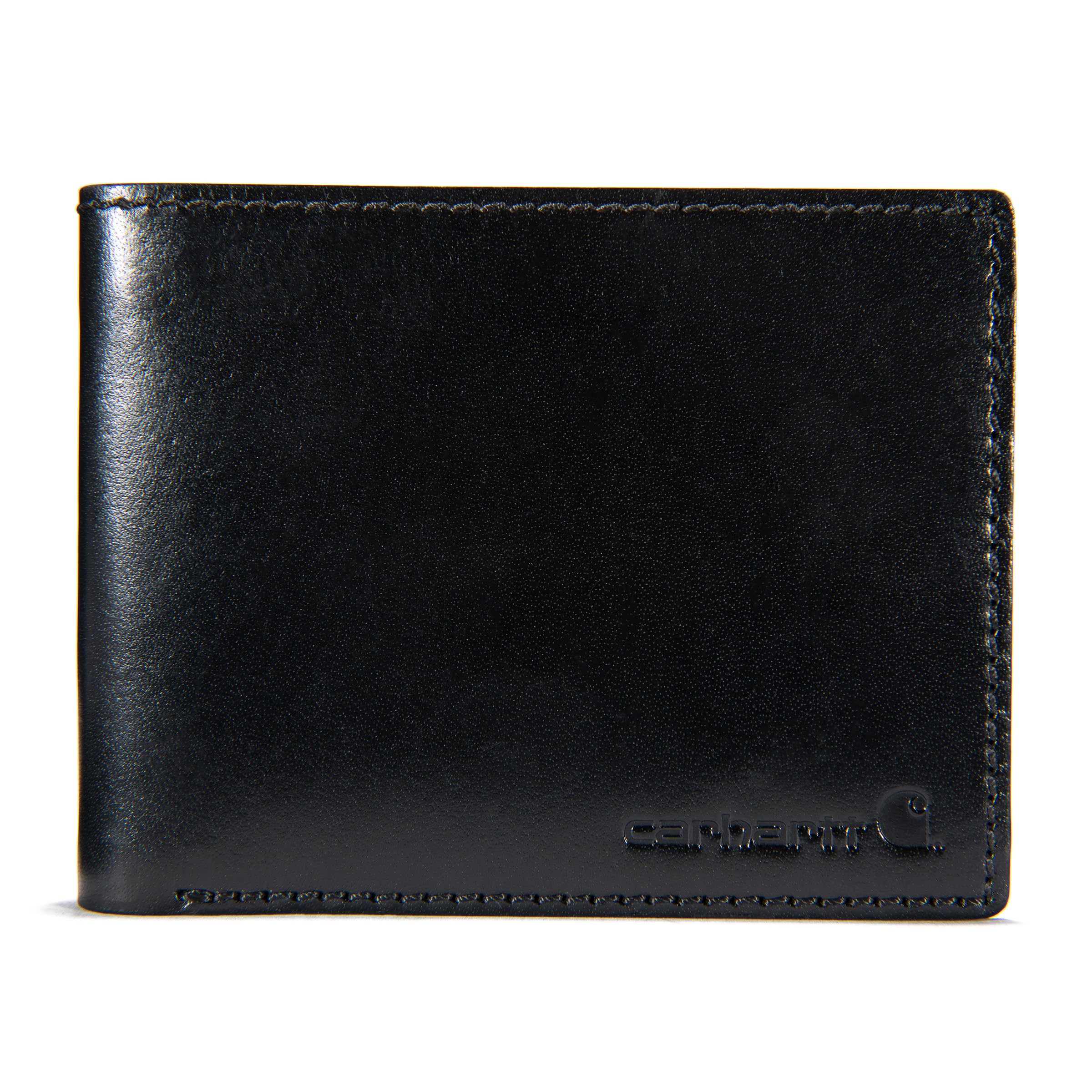Carhartt Men's Bifold and Passcase, Durable Billfold Wallets, Available in Leather and Canvas Styles, Mossy Oak Break-Up Camo, One Size