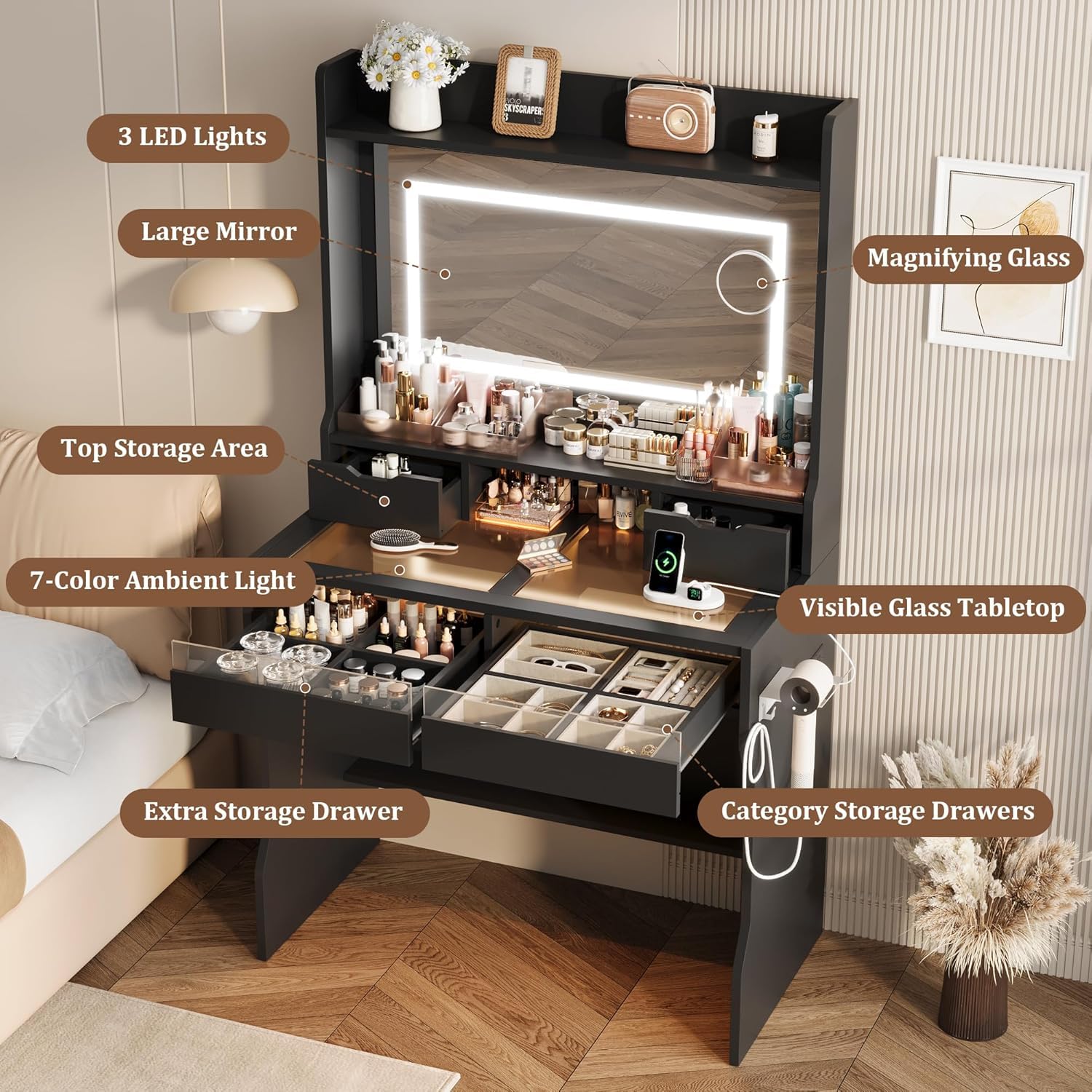 GarveeHome Vanity Desk