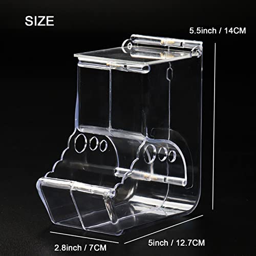 Lucky Interests 2 pcs Hamster Automatic Feeder 400ml, Hamster Food Dispenser with Brackets Small Animals Food Bowl for Dwarf Hamster Guinea Pig Chinchilla Gerbil Bird Hedgehog Ferret with 2 Spoon