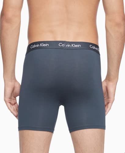 Calvin Klein Men's Underwear Body Modal Boxer Briefs 3 Pack, Black/Blue Shadow/Mink, X-Large