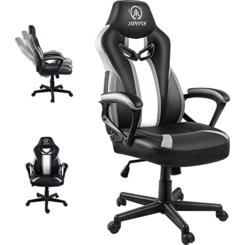 JOYFLY Gaming Chair, Gamer Chair Racing Style Game for Adults Teens, Ergonomic PC with Lumbar Support, 300lbsļ¼Blackļ¼