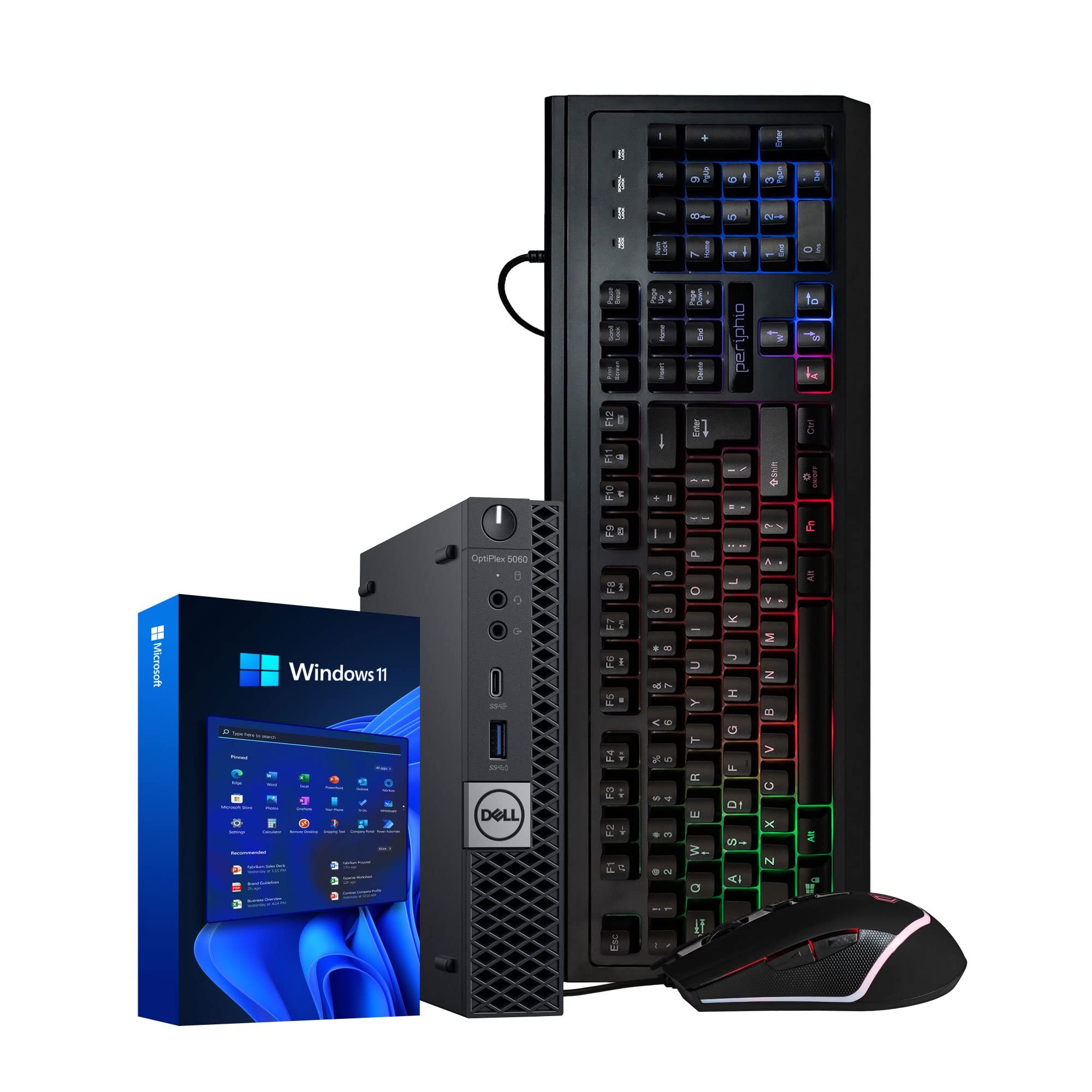 Dell Optiplex 5060 Mini Desktop Computer Package | 8th Gen Intel Core i5-8500T 3.2GHz | 16GB RAM | 512GB SSD and 1TB HDD | Windows 11 Pro | Wired Mouse & Keyboard (Renewed)