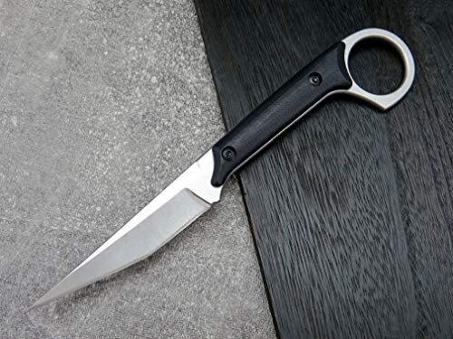 Ccanku C1140 Fixed Blade Knife,D2 Blade G10 Handle Claw Knife EDC Tool Knife,Utility Knife for Outdoor, Survival, Hiking, Camping(Silver)