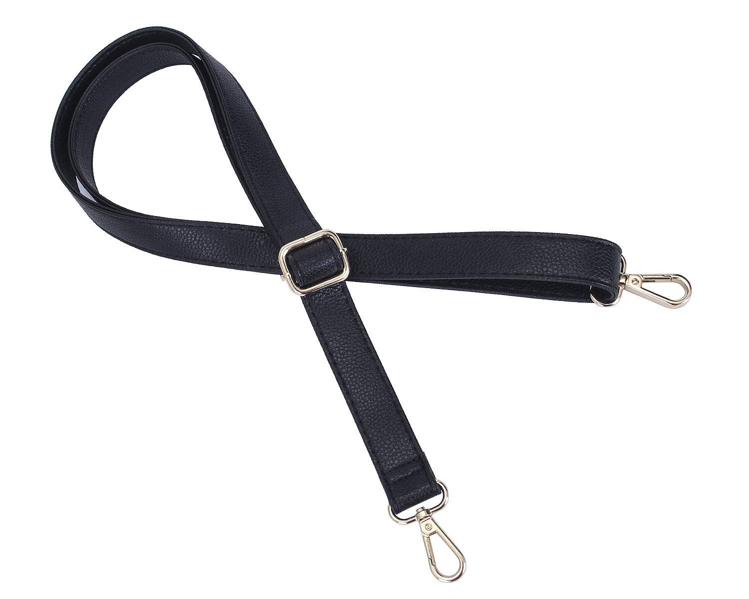 VanEnjoy Purse Strap Replacement with Tassel,Lichee Pattern Microfiber Leather for Crossbody Bag or Handbag,34-60" L*1" W,Gold Metal