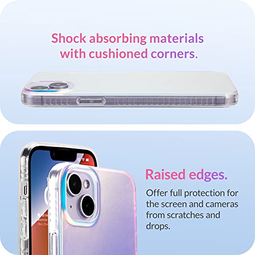LONLI Hue - (for iPhone 14) - Fluorescent Coloful Iridescent Translucent Matte Phone Case - Cute and Unique (for Women, Girls and Men